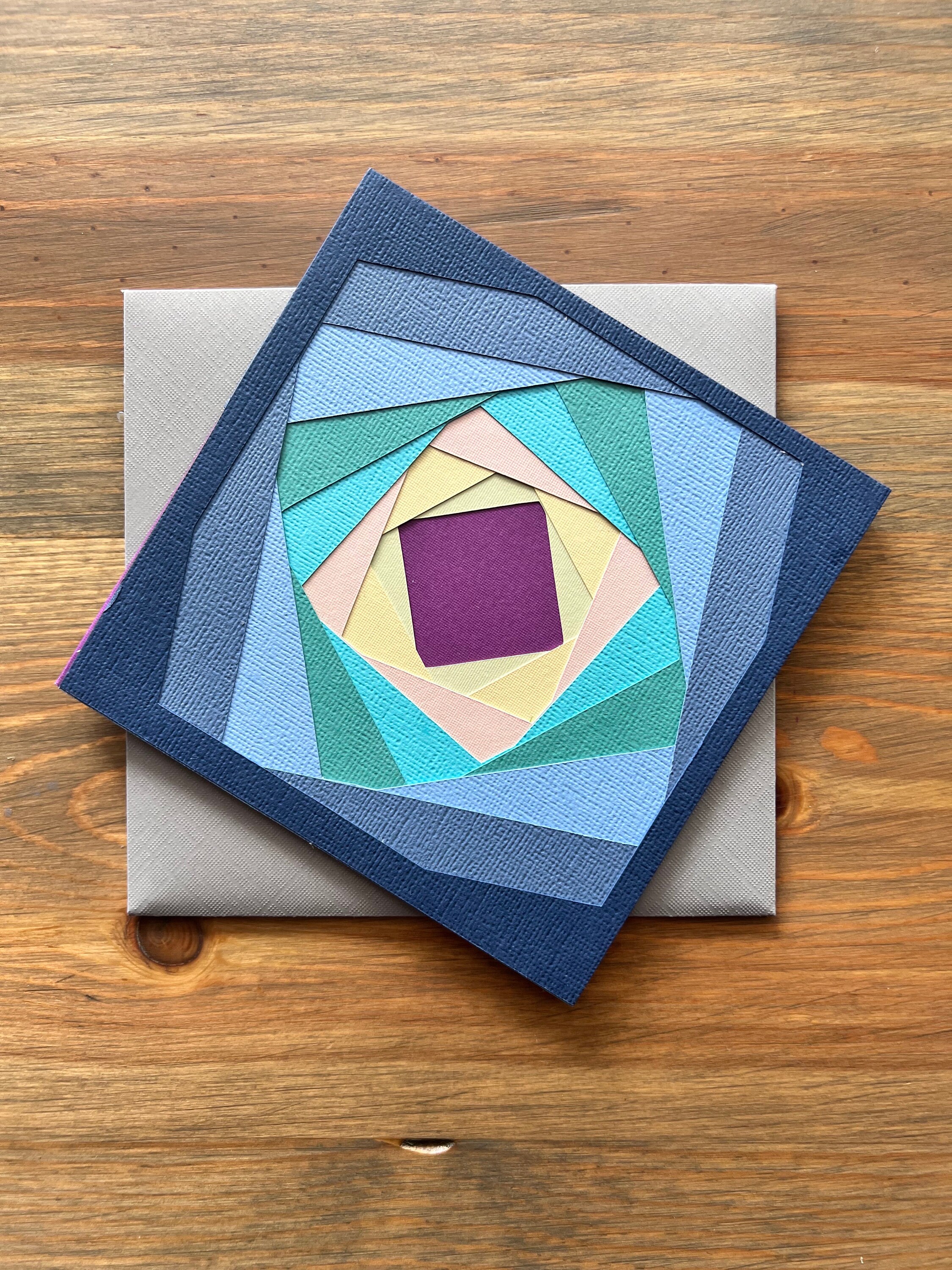 Geometric Shape Layered 3D Greeting Card Handmade Blank Card With ...
