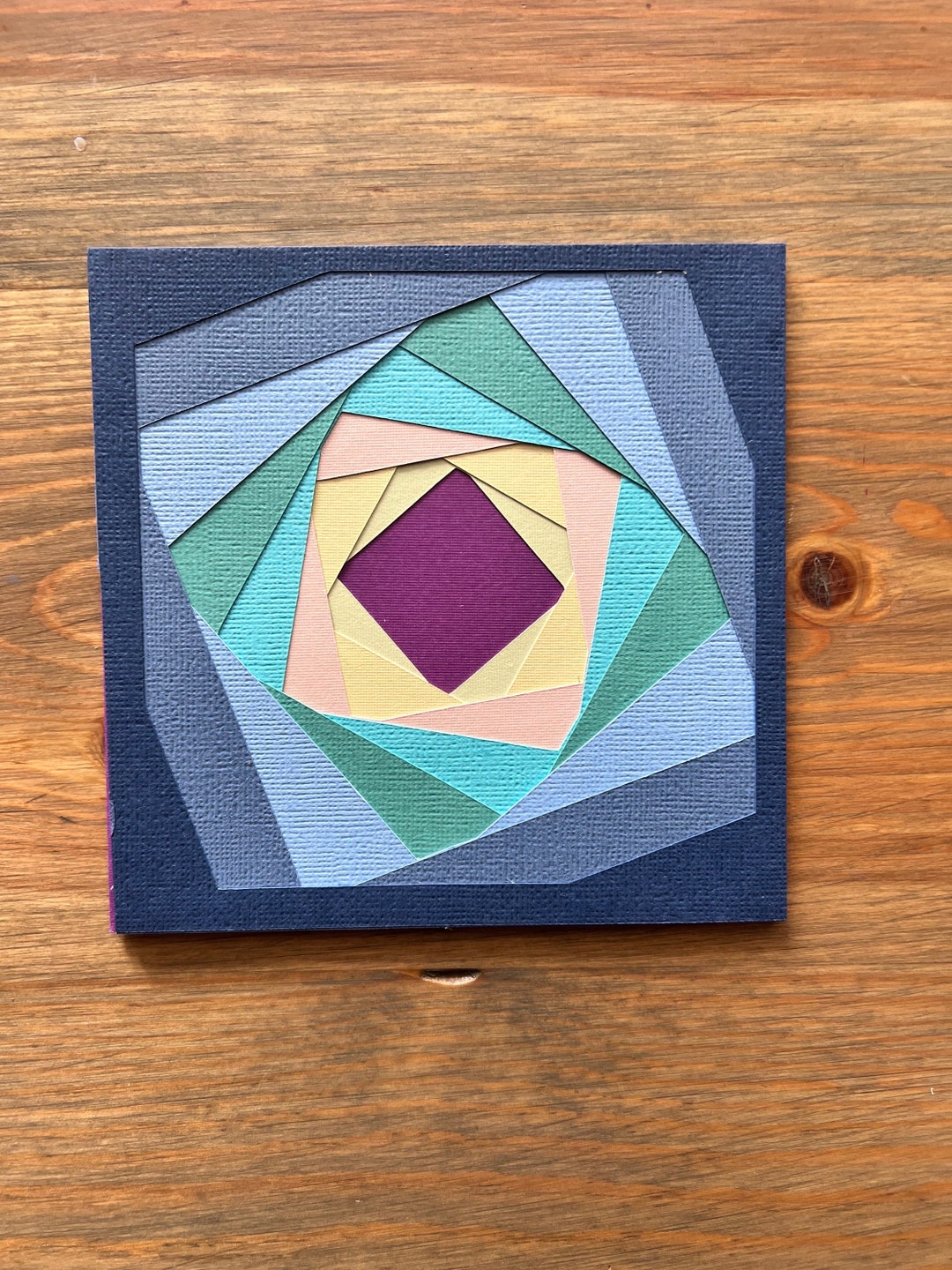 Geometric Shape Layered 3D Greeting Card Handmade Blank Card With ...