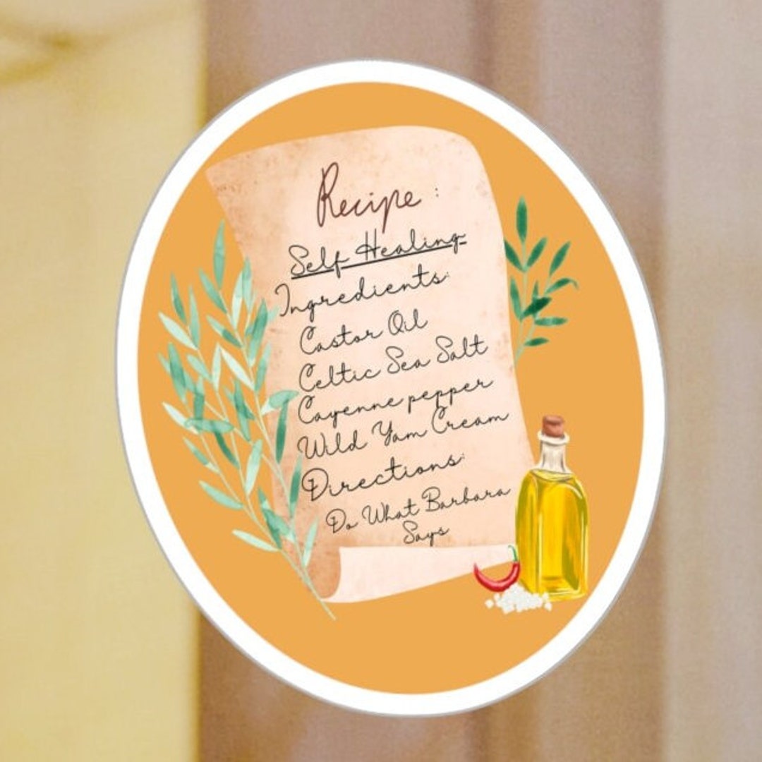 Barbara O'neill Inspired Vinyl Sticker: Self Healing Recipe Decal - Etsy