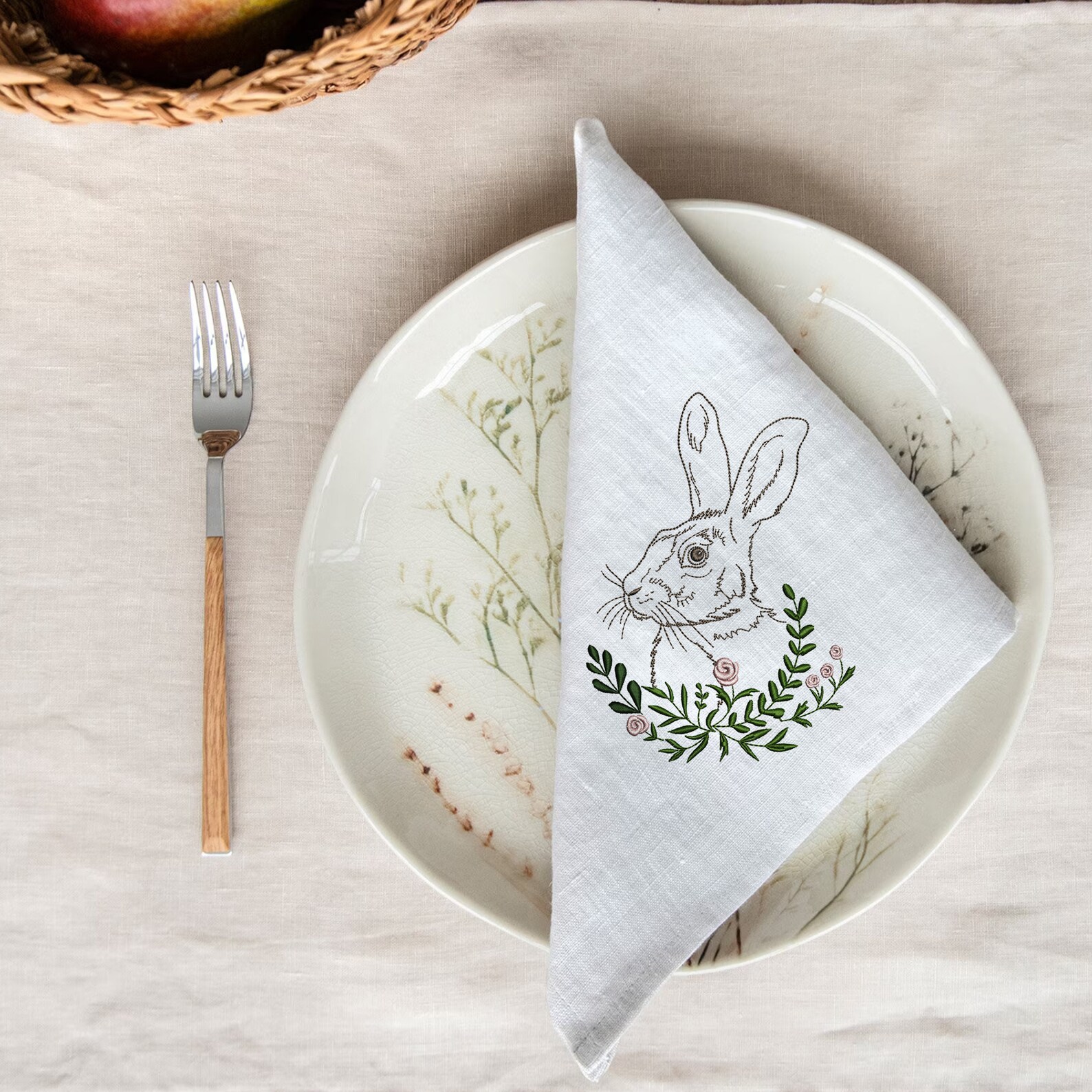 Garden Hare Machine Embroidery Design File, 7 Sizes - Etsy