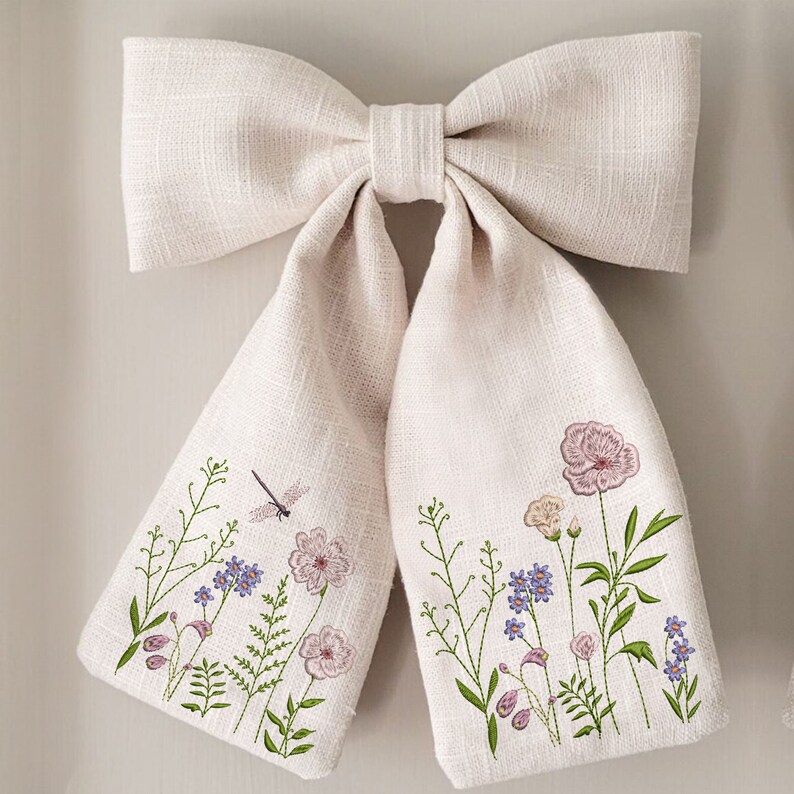 Summer Day Flower Machine Embroidery Design Bundle, Wildflower Pattern ...