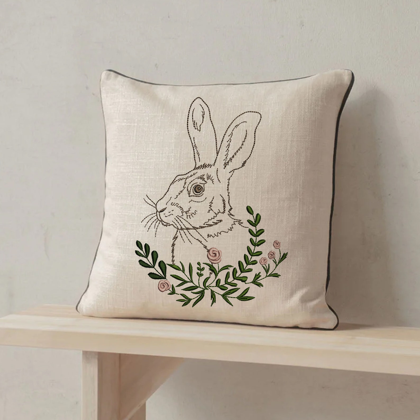 Garden Hare Machine Embroidery Design File, 7 Sizes - Etsy