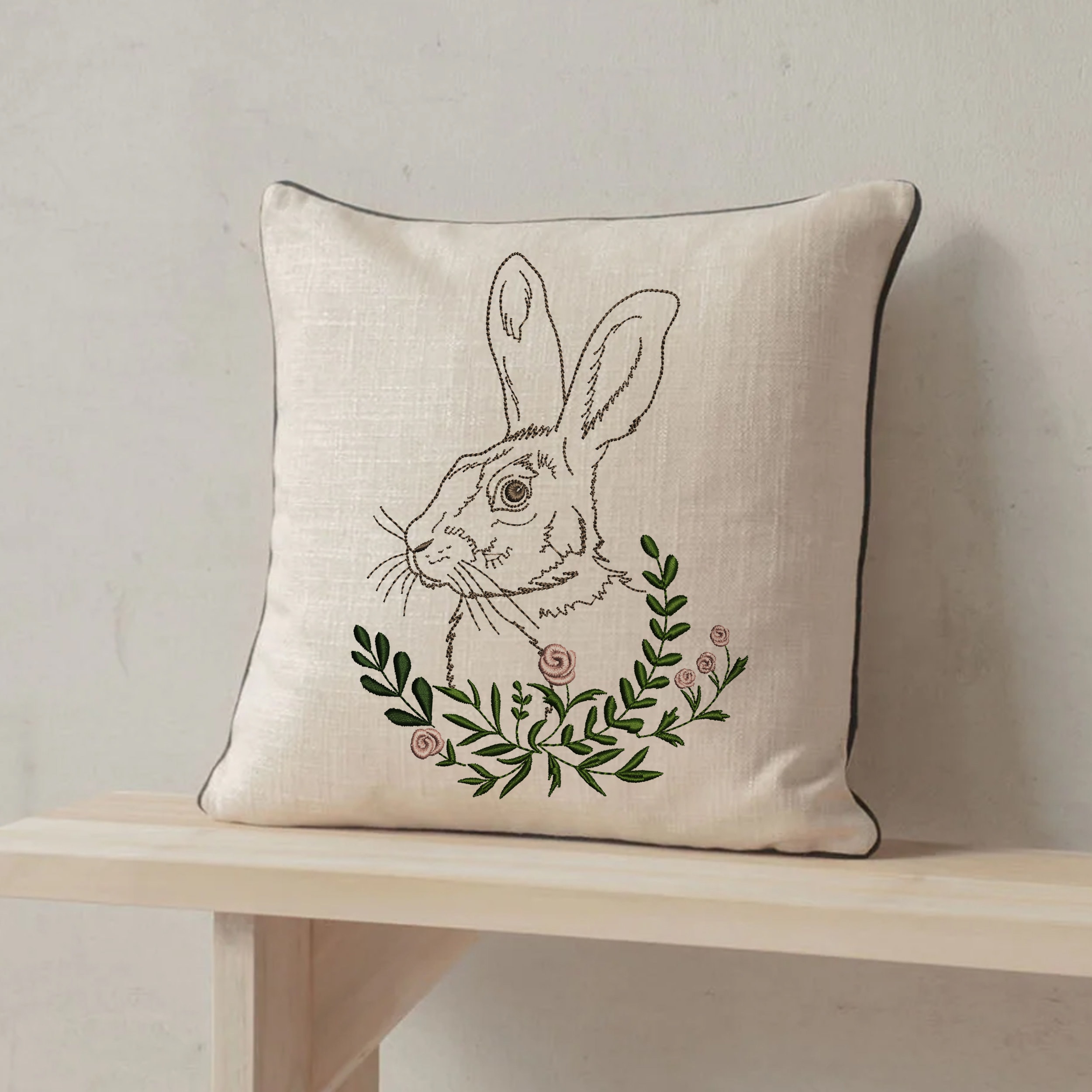 Garden Hare Machine Embroidery Design File, 7 Sizes - Etsy