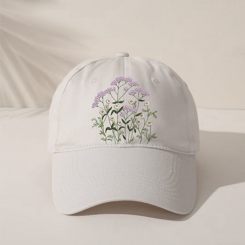 Queen Anne's Lace Flower and Chamomile Machine Embroidery Design, 9 ...