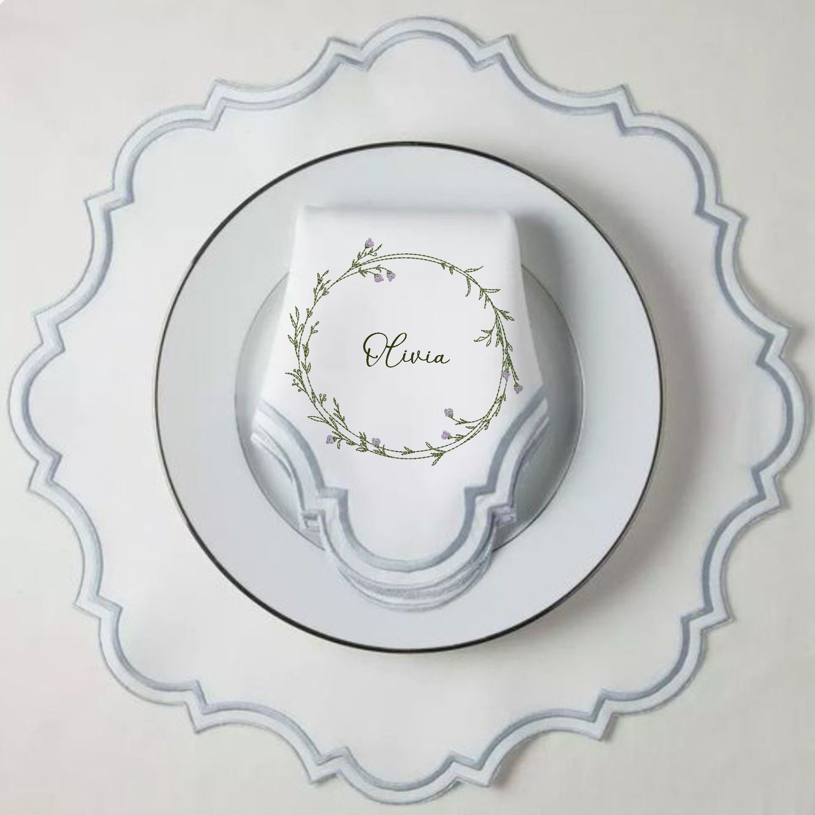 Fine and Airy Garden Wreath Border Machine Embroidery Design Bundle, 5 ...