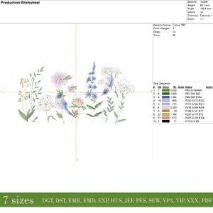 Flower Bird Garden Machine Embroidery Design, 7 Sizes - Etsy