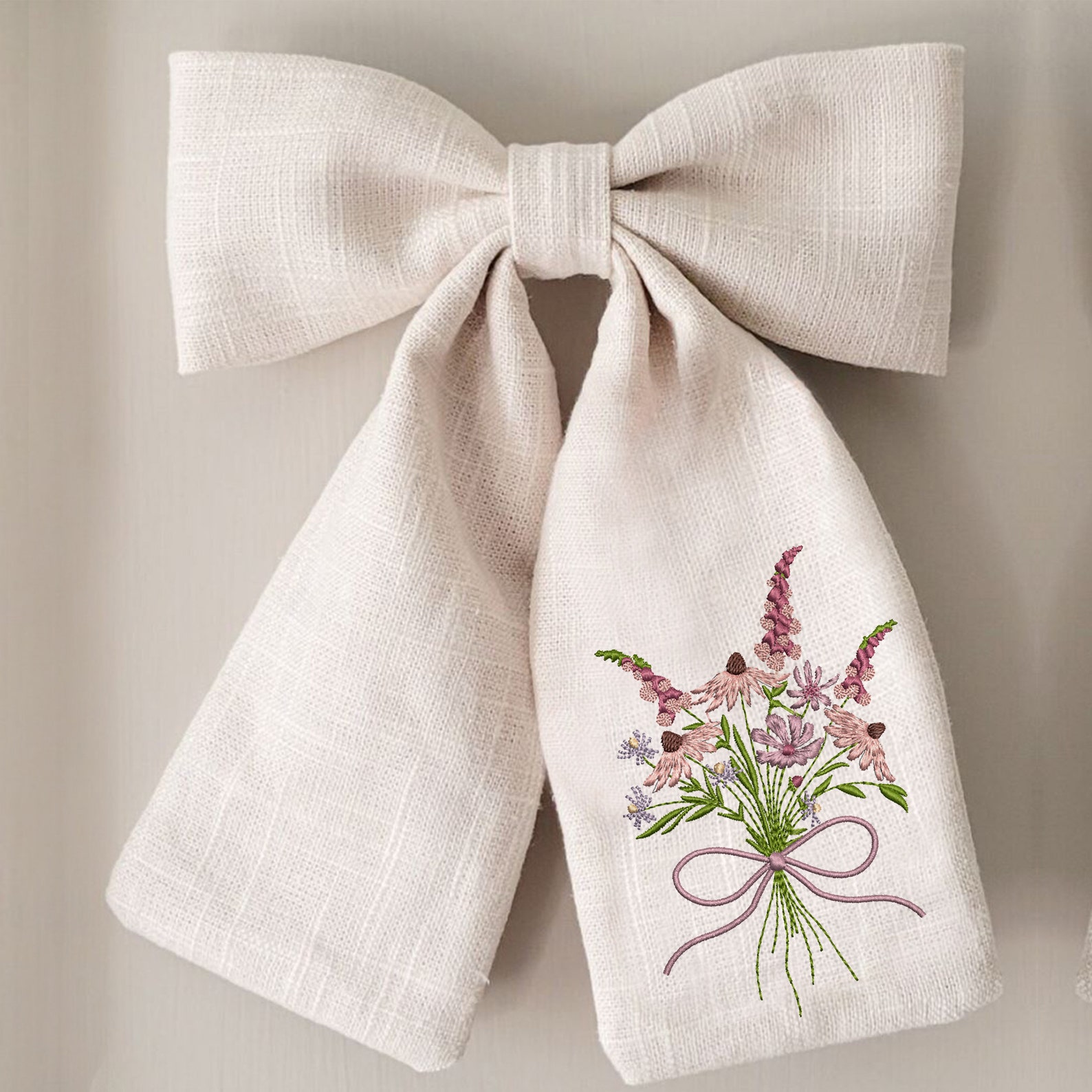 Coneflower and Foxglove Flower Bouquet Machine Embroidery Design, 8 ...