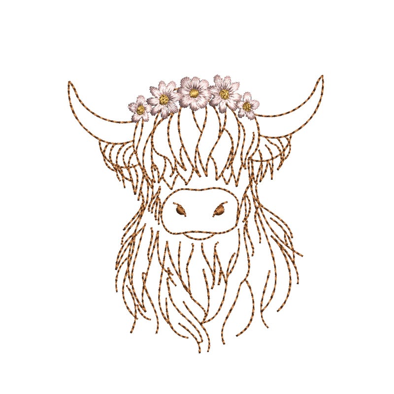 Cow Embroidery - Etsy