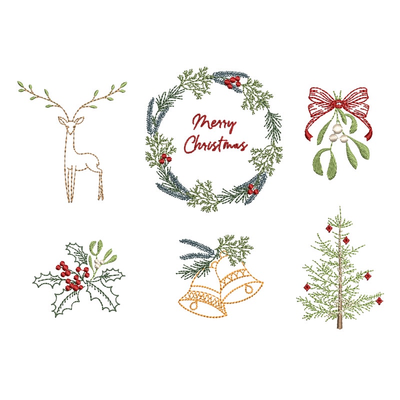Christmas Machine Embroidery Designs - Etsy