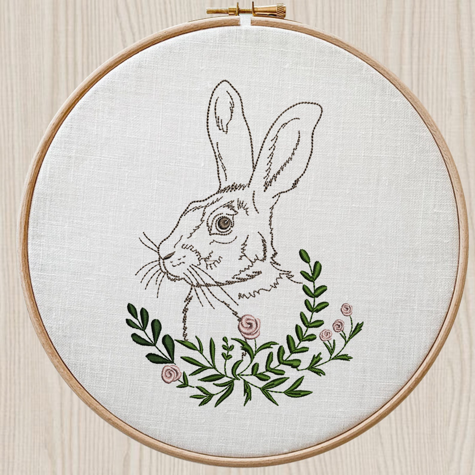 Garden Hare Machine Embroidery Design File, 7 Sizes - Etsy