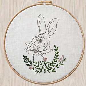 Garden Hare Machine Embroidery Design File, 7 Sizes - Etsy