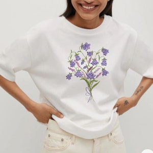 Harebells and Heather Flower Bouquet Machine Embroidery Design ...