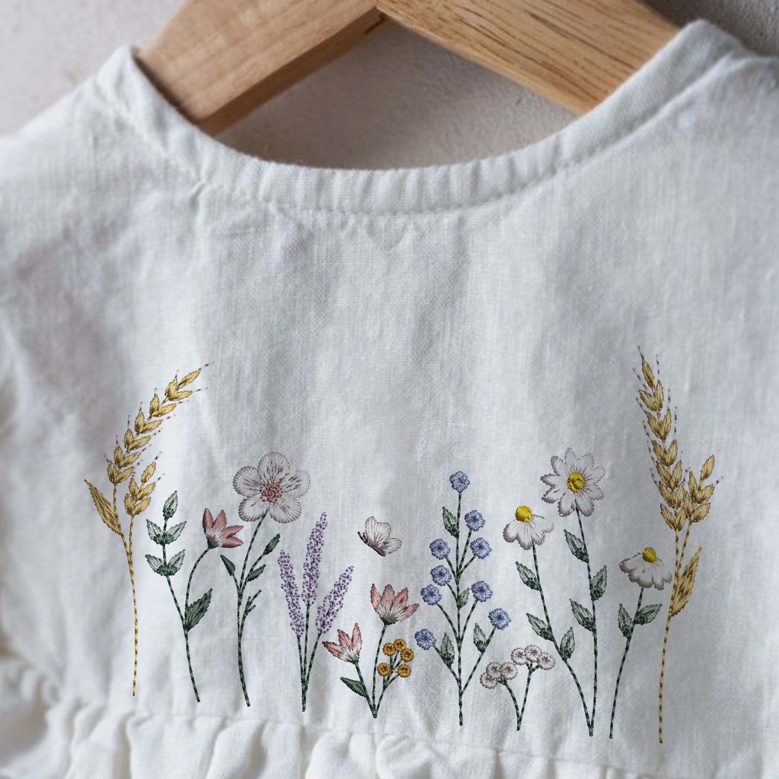 Summer Wildflowers Machine Embroidery Design, Wild Flower Meadow PDF ...