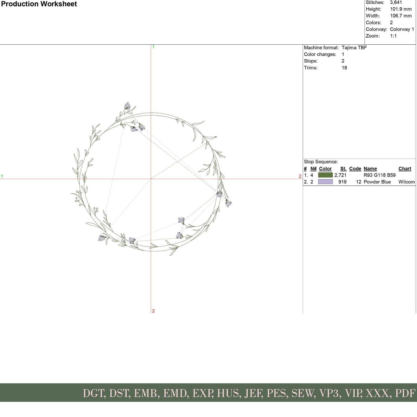 Fine and Airy Garden Wreath Border Machine Embroidery Design Bundle, 5 ...