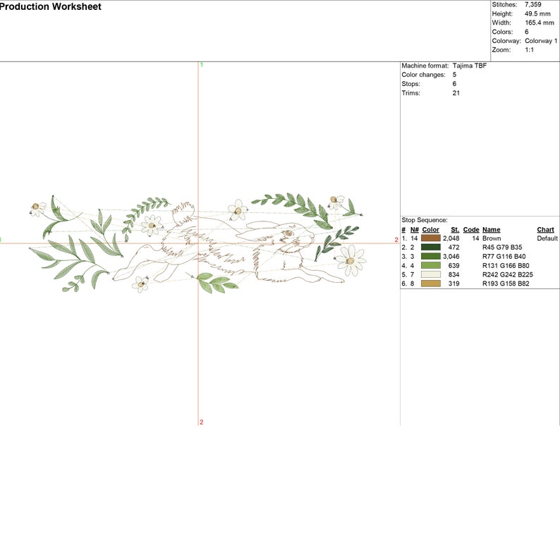 Floral Easter Daisy Bunny Border Machine Embroidery Design File, 6 ...