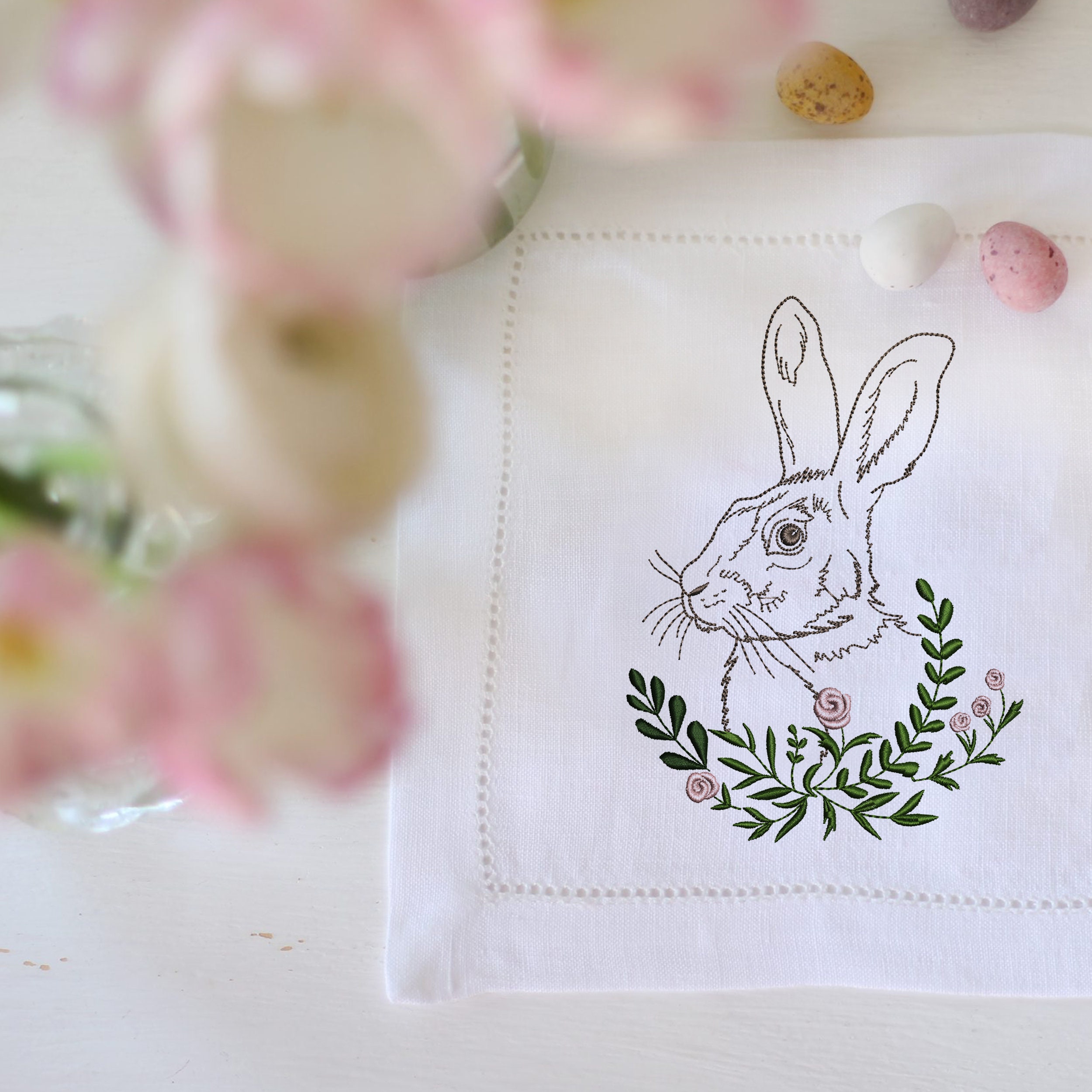 Garden Hare Machine Embroidery Design File, 7 Sizes - Etsy