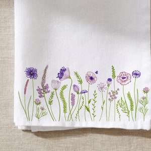 Dream Flower Meadow Machine Embroidery Design File, Floral Border ...