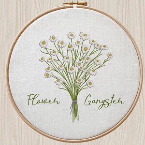 Chamomile Flower Bouquet Machine Embroidery Design, 8 Sizes - Etsy