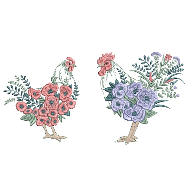 Hen Embroidery - Etsy