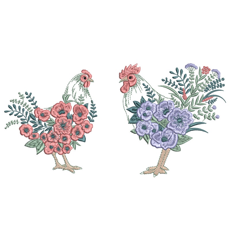 Hen Embroidery - Etsy