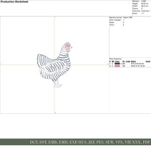 Modern Easter Chicken Machine Embroidery Design File Download, 14 ...