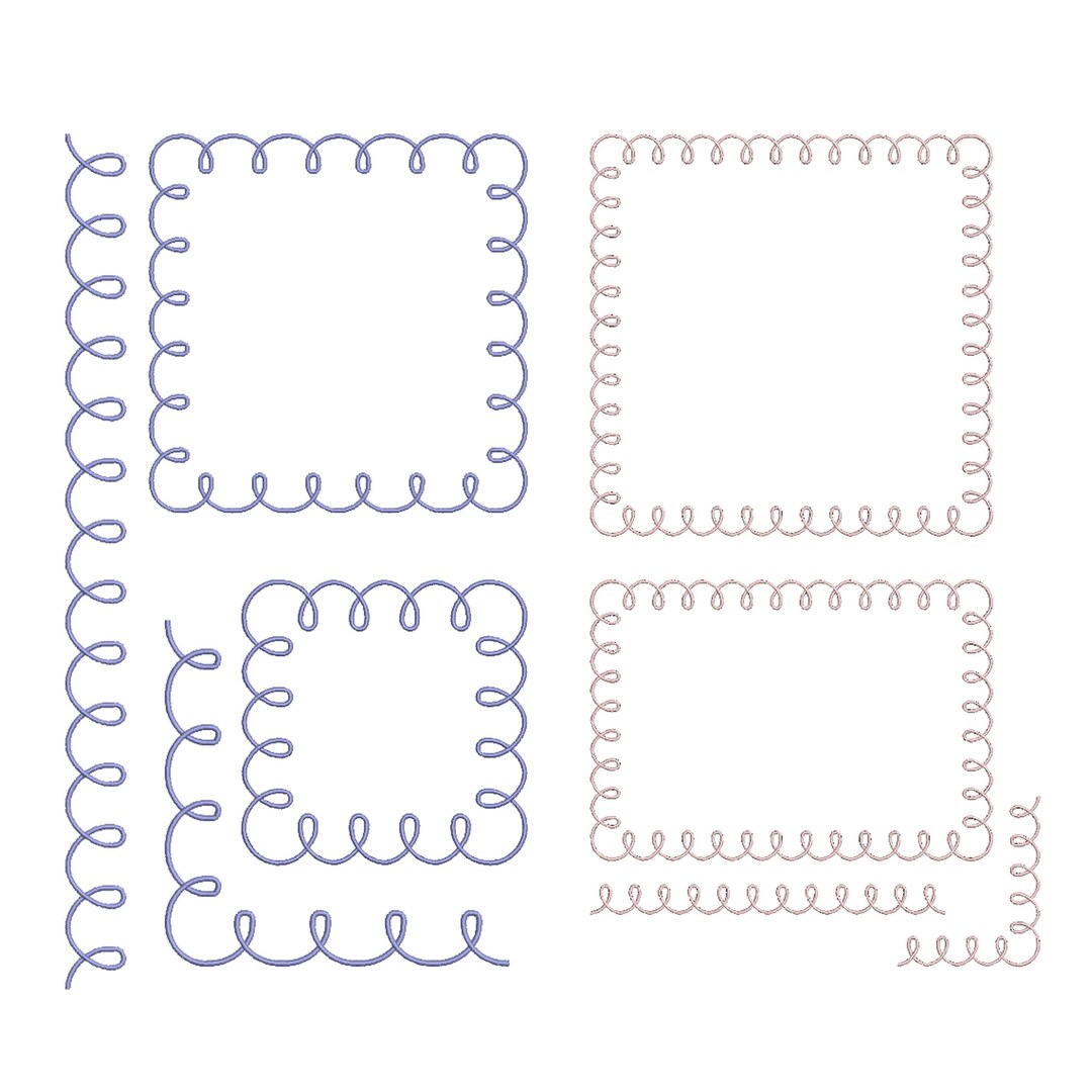 Loop Frame Machine Embroidery Design Bundle: Borders and Corners ...