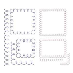 Loop Frame Machine Embroidery Design Bundle: Borders and Corners ...