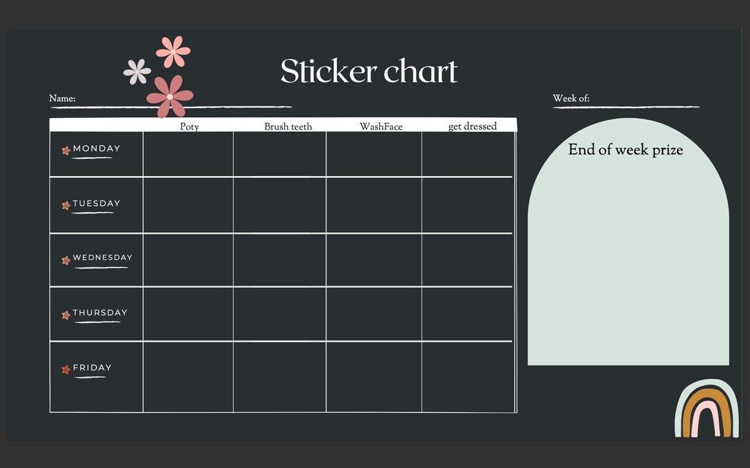 Sticker Chart - Etsy
