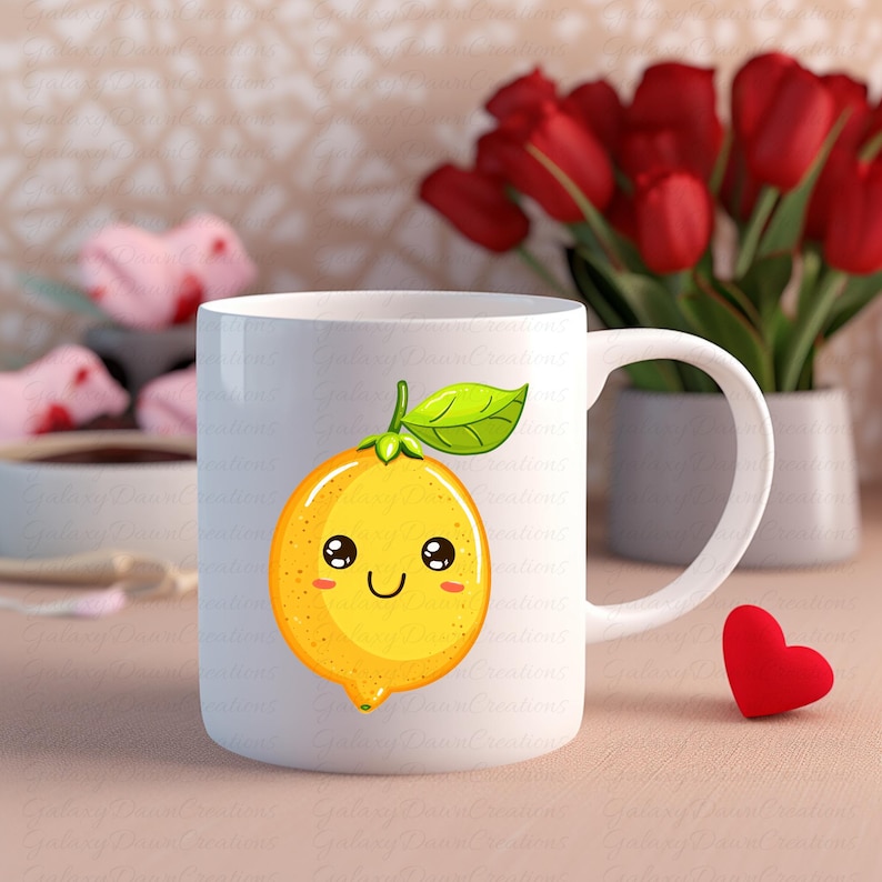 Kawaii Lemon Clipart, Cute Cartoon Citrus Fruit PNG, Happy Smiling Food ...