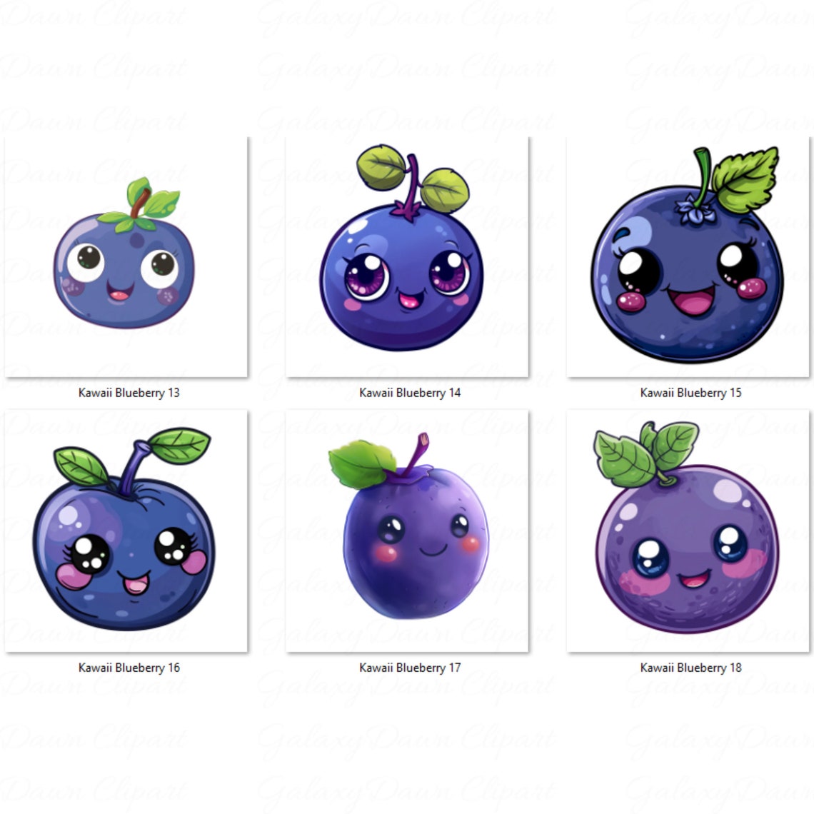 Kawaii Blueberry Clipart, Cute Fruit PNG, Cartoon Food Clip Art ...