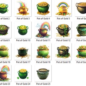 Pot of Gold Clipart, Pot of Gold PNG, Pot of Gold, St Patricks Day ...