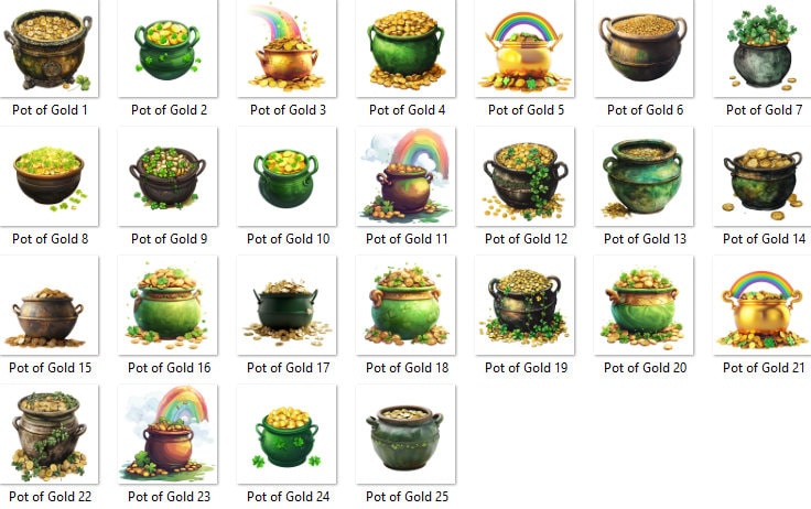 Pot of Gold Clipart, Pot of Gold PNG, Pot of Gold, St Patricks Day ...