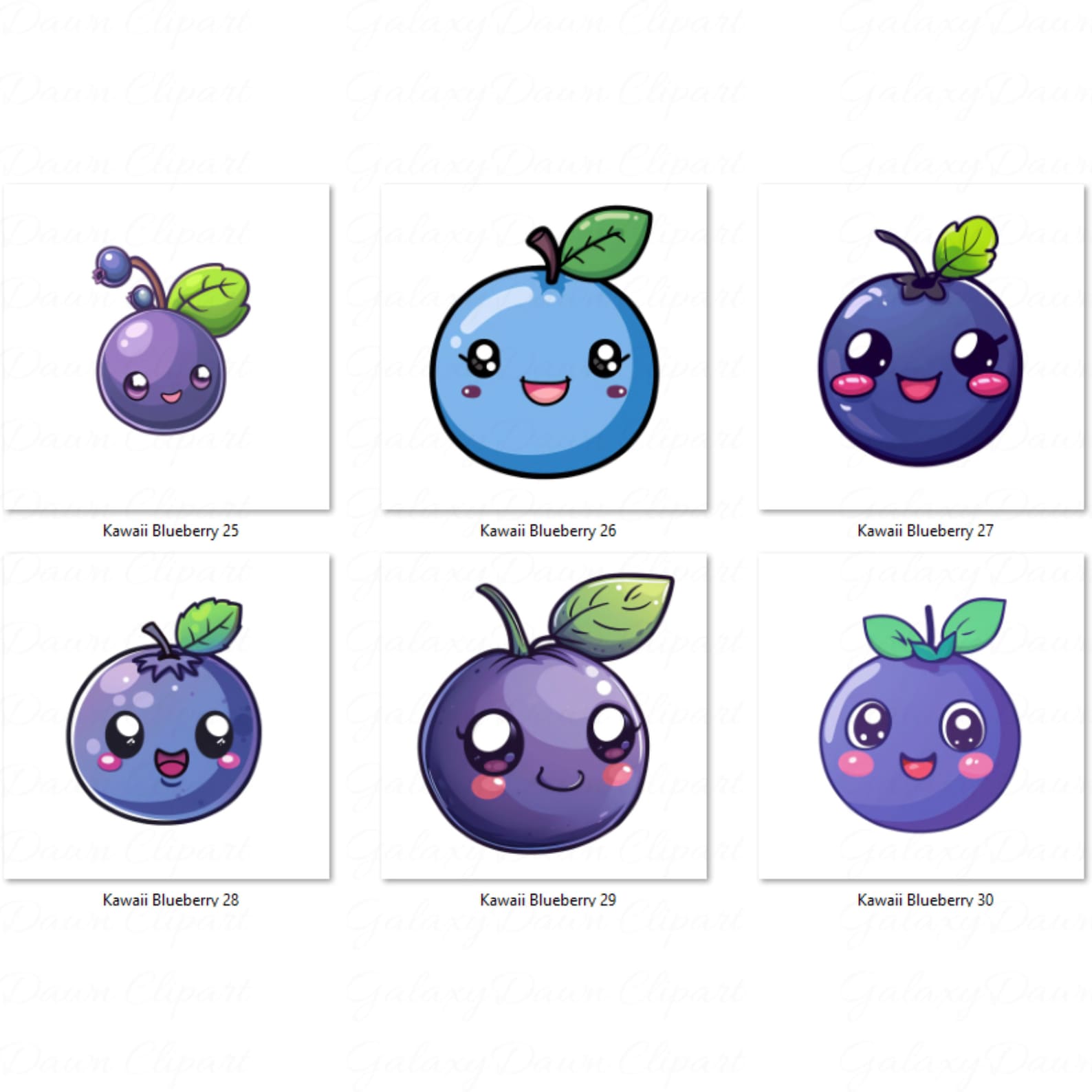 Kawaii Blueberry Clipart, Cute Fruit PNG, Cartoon Food Clip Art ...