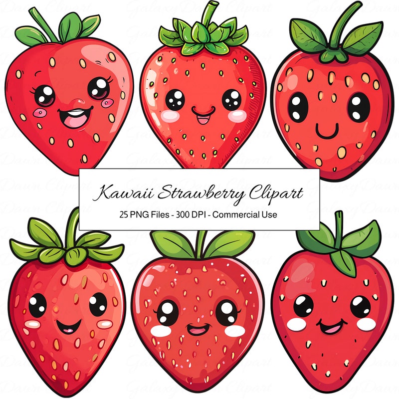 Strawberry Kawaii Cute - Etsy