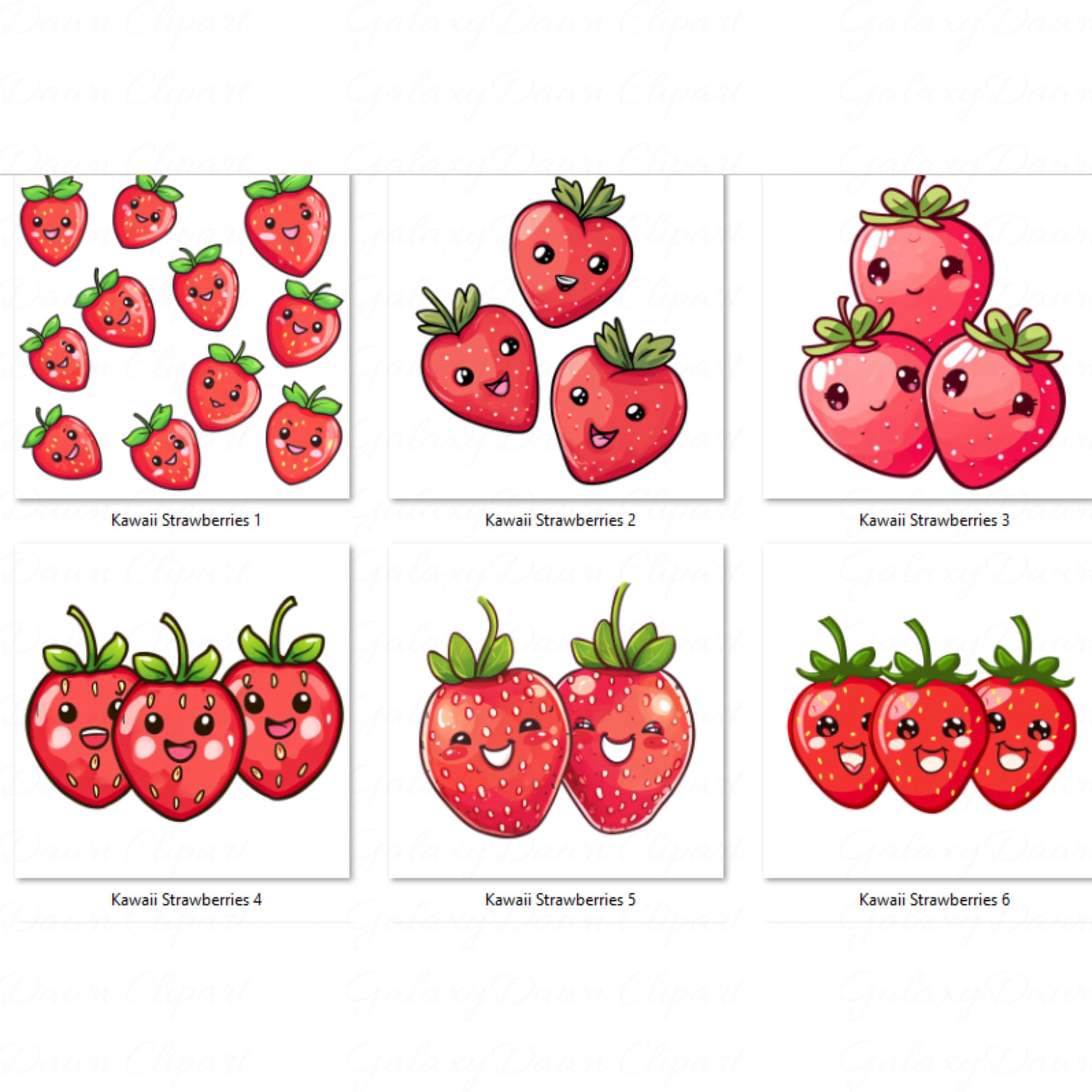 Kawaii Strawberries Clipart, Kawaii Strawberries PNG, Kawaii Clipart ...