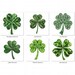 Mixed Media Shamrock Clipart, 4 Four Leaf Clover PNG, St Patricks Day ...