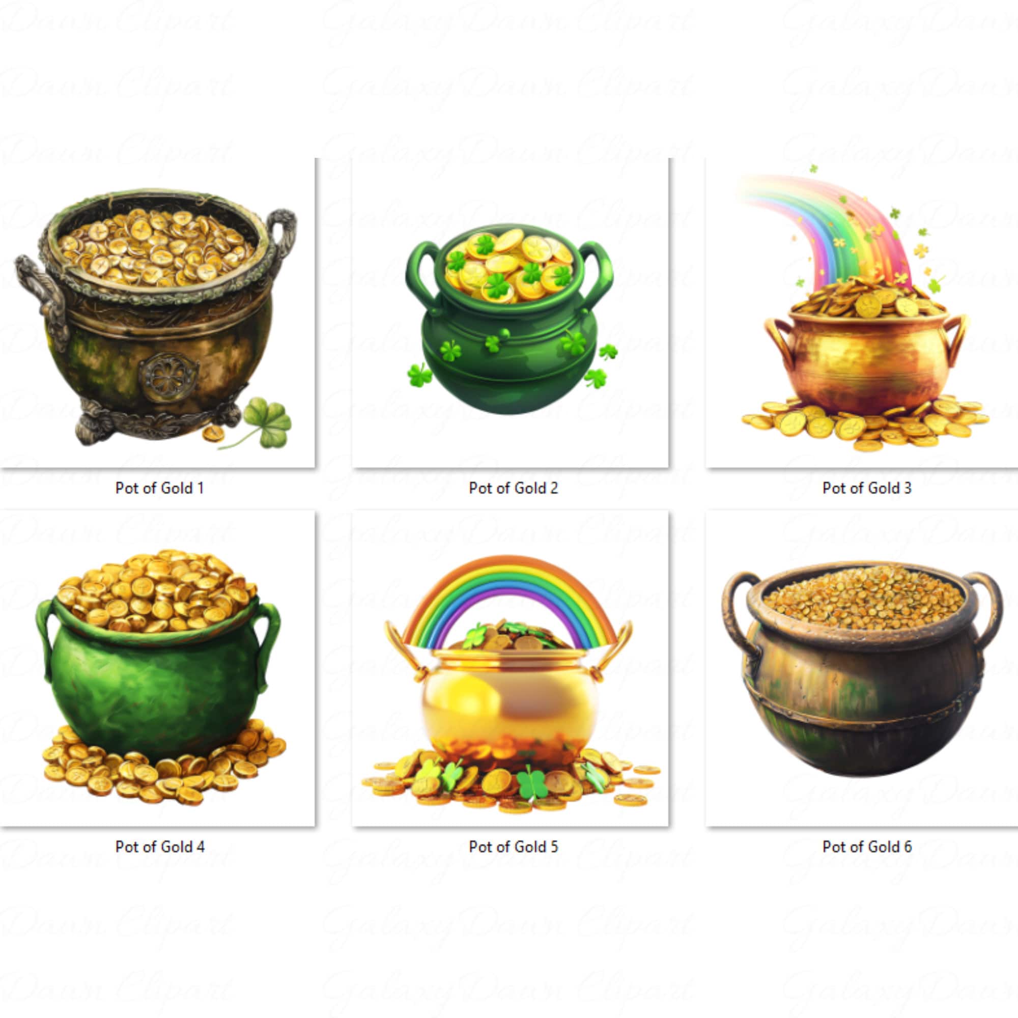 Pot of Gold Clipart, Pot of Gold PNG, Pot of Gold, St Patricks Day ...