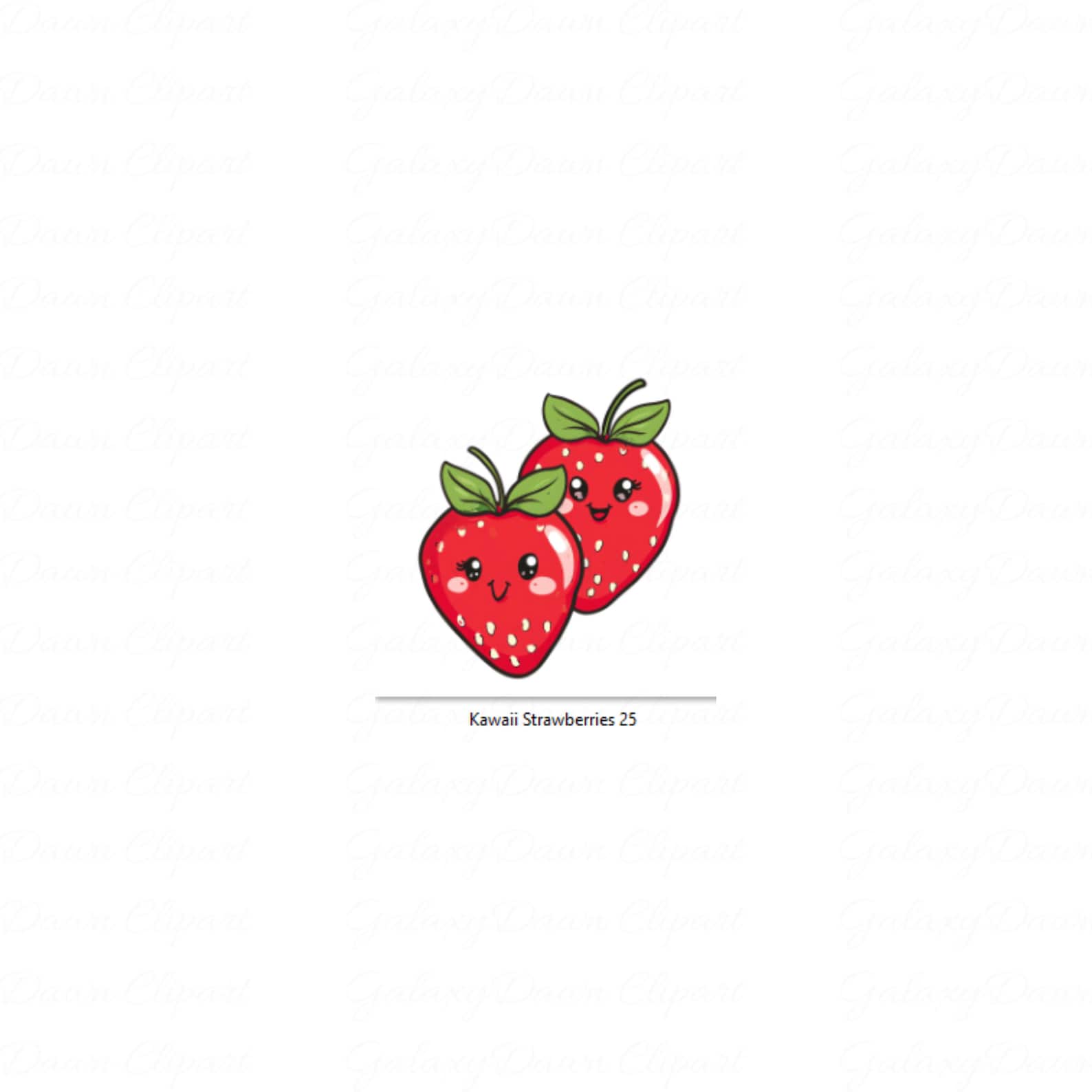 Kawaii Strawberries Clipart, Kawaii Strawberries PNG, Kawaii Clipart ...