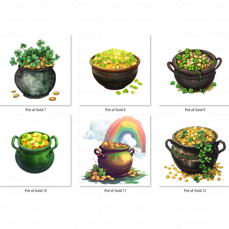 Pot of Gold Clipart, Pot of Gold PNG, Pot of Gold, St Patricks Day ...