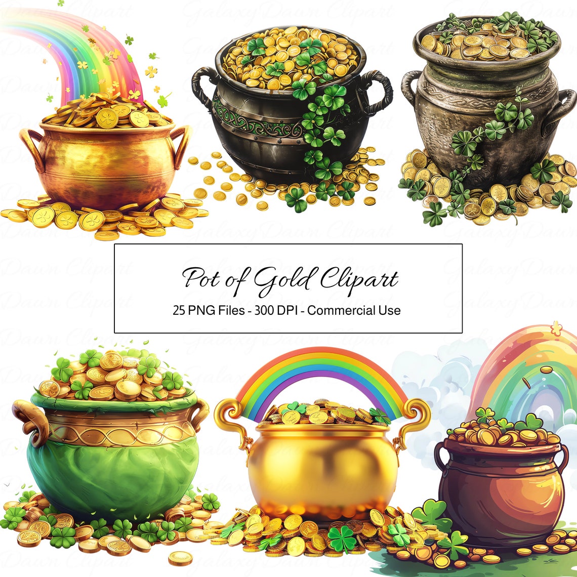 Pot of Gold Clipart, Pot of Gold PNG, Pot of Gold, St Patricks Day ...
