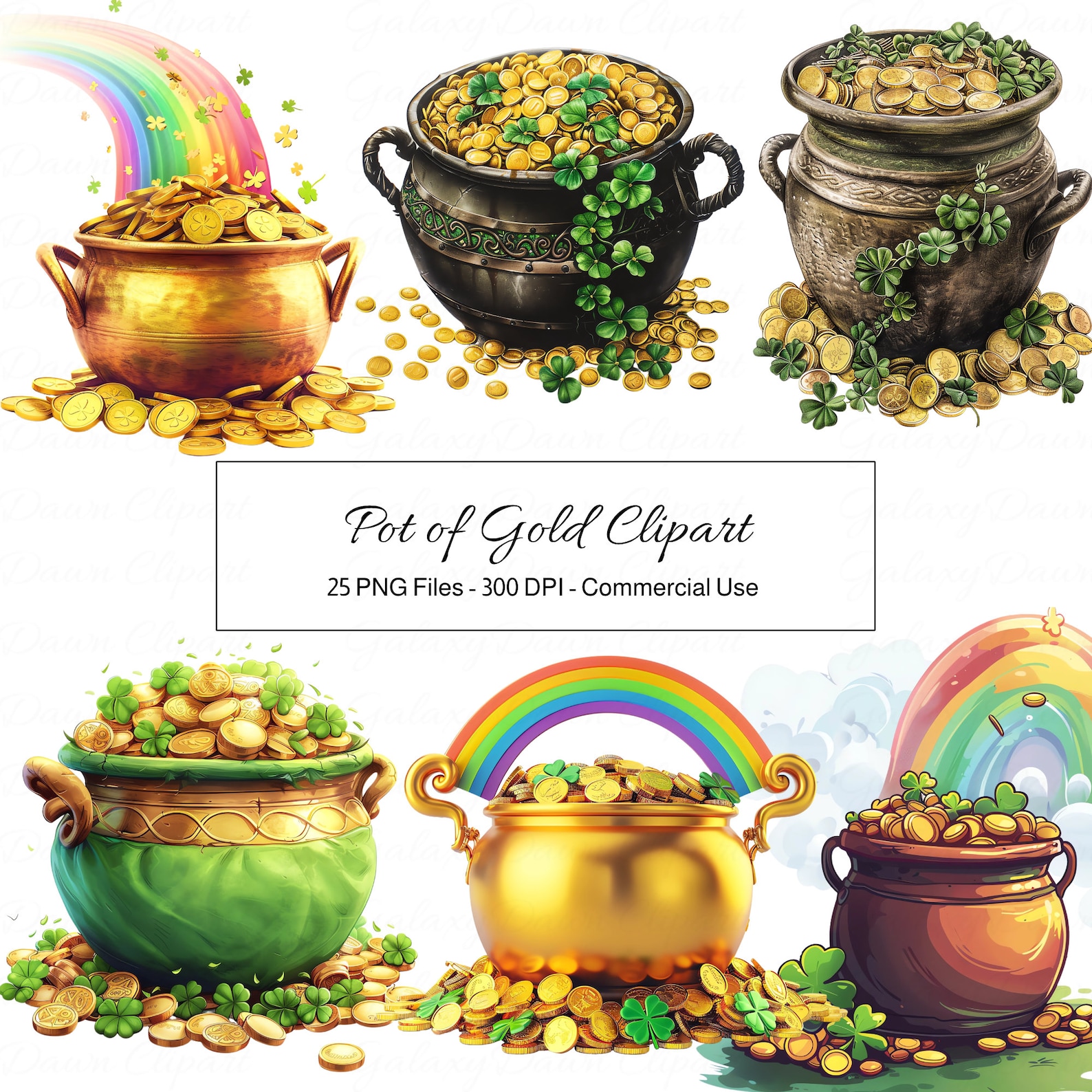 Pot of Gold Clipart, Pot of Gold PNG, Pot of Gold, St Patricks Day ...