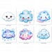 Kawaii Cloud Clipart, Cute Cartoon Weather PNG, Happy Smiling Celestial ...