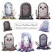Kawaii Tombstone Clipart, Cute Cartoon Halloween Graveyard Faces PNG ...
