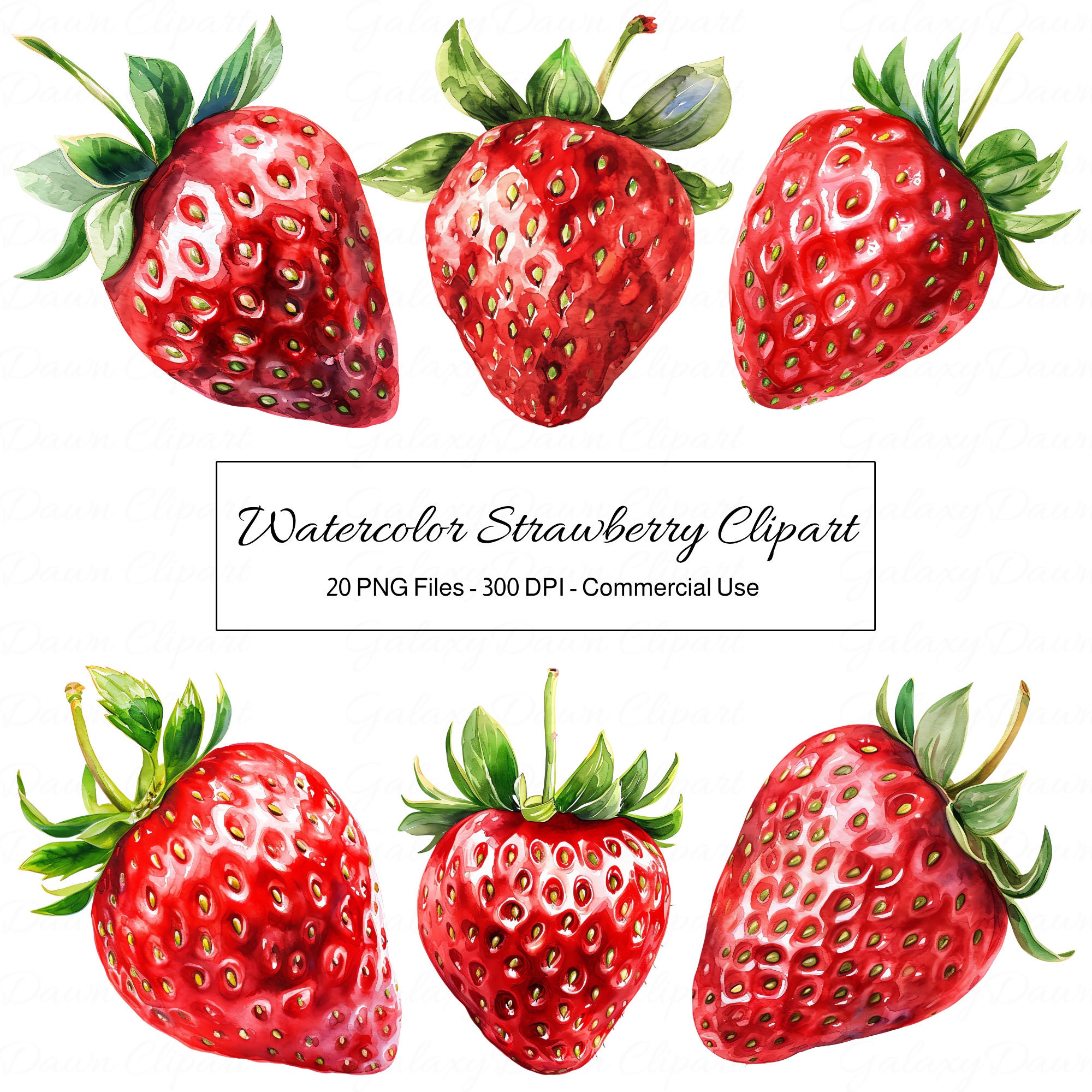 Watercolor Strawberry Clipart, Watercolor Strawberry PNG, Watercolor ...