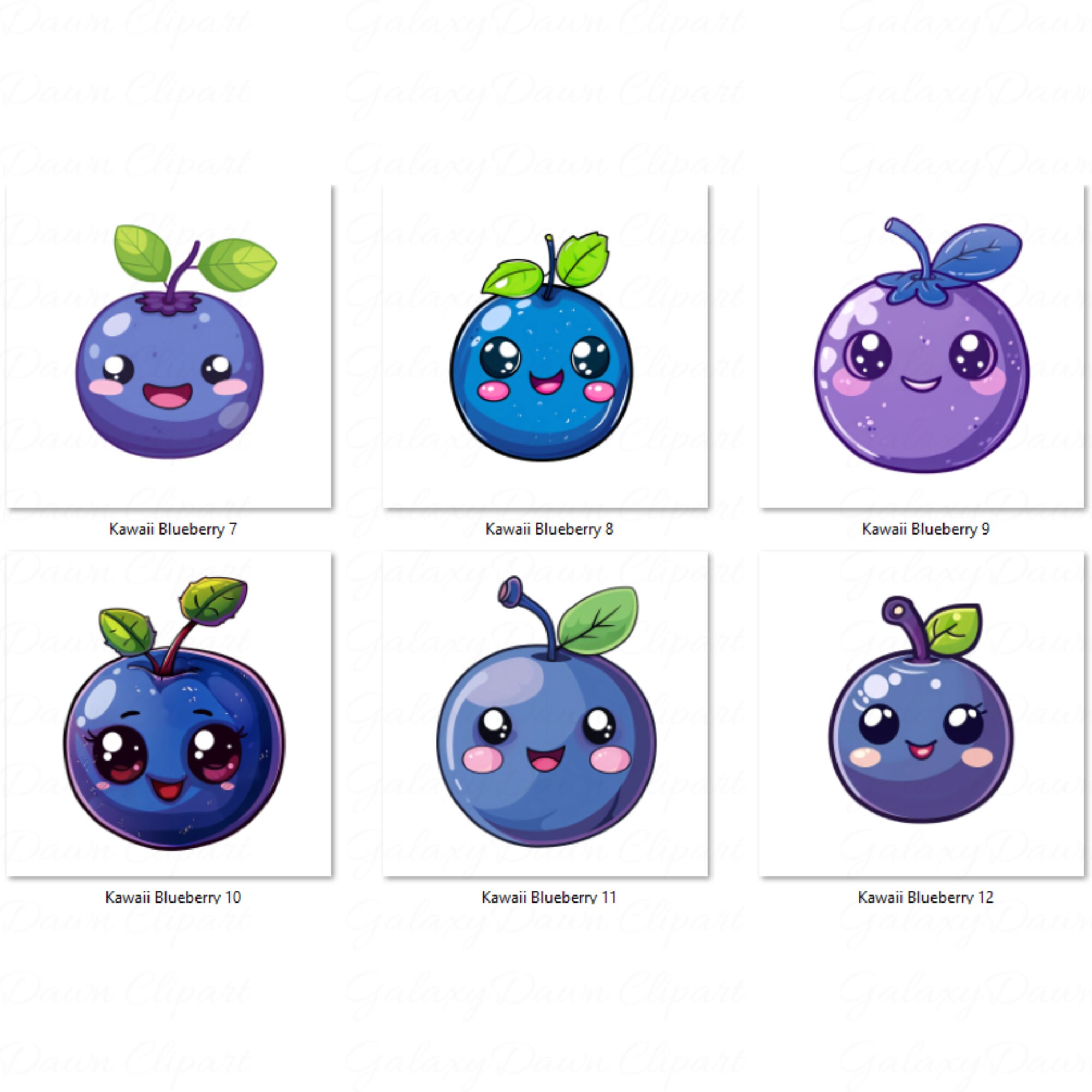Kawaii Blueberry Clipart, Cute Fruit PNG, Cartoon Food Clip Art ...