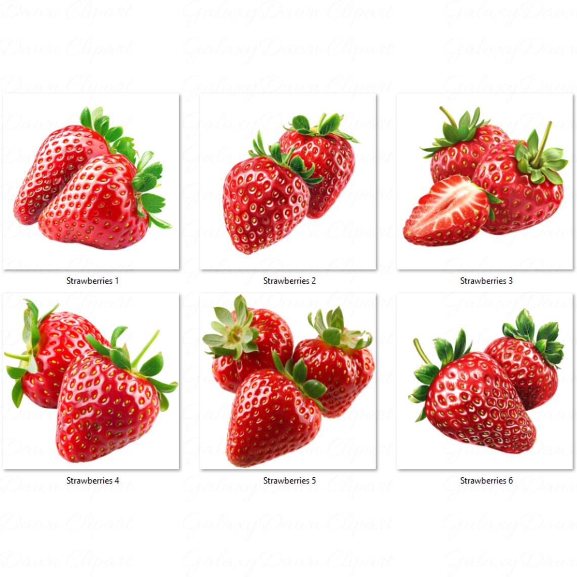 Strawberries Clipart, Strawberry PNG, Fruit Clip Art, Botanical ...
