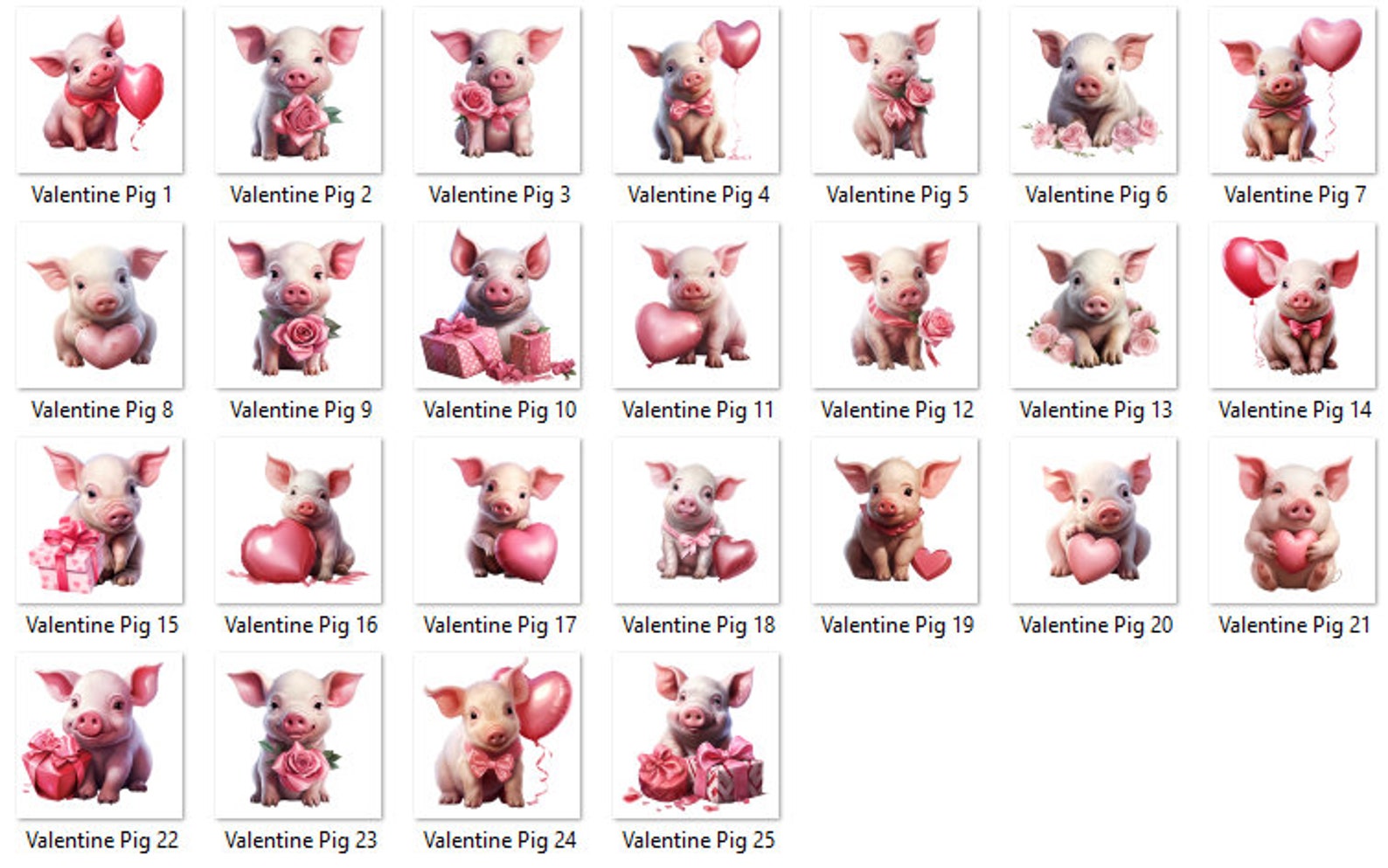 Valentine Pig Clipart, Pig Clipart, Pig PNG, Valentine Clipart ...