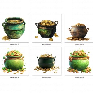 Pot of Gold Clipart, Pot of Gold PNG, Pot of Gold, St Patricks Day ...
