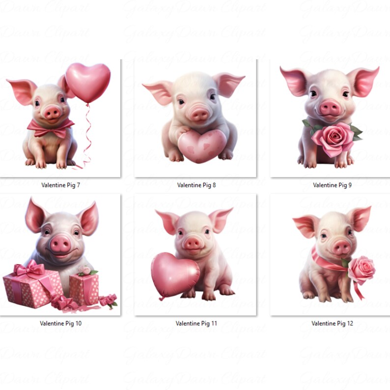 Valentine Pig Clipart, Pig Clipart, Pig PNG, Valentine Clipart ...