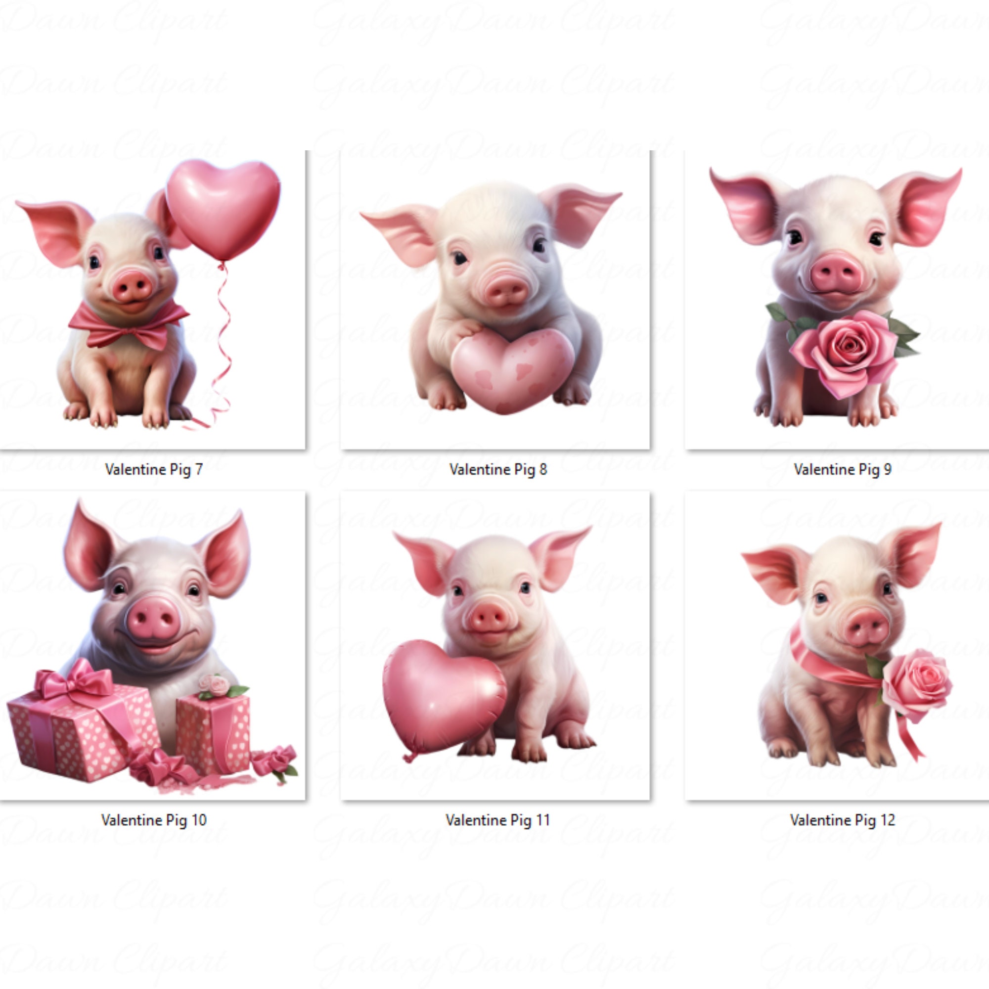 Valentine Pig Clipart, Pig Clipart, Pig PNG, Valentine Clipart ...
